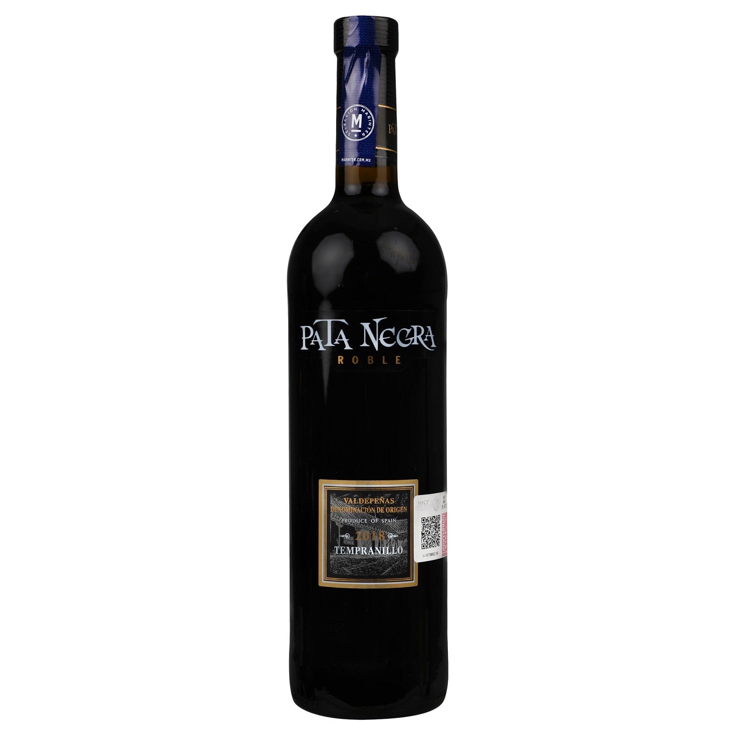 Vino Tinto Pata Negra Valdepeñas Roble de 750 ml | Antzara Gourmet
